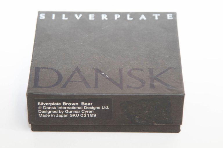 Dansk Modernist Bear Animal Figure Paperweight Silver Plated by Gunnar ...