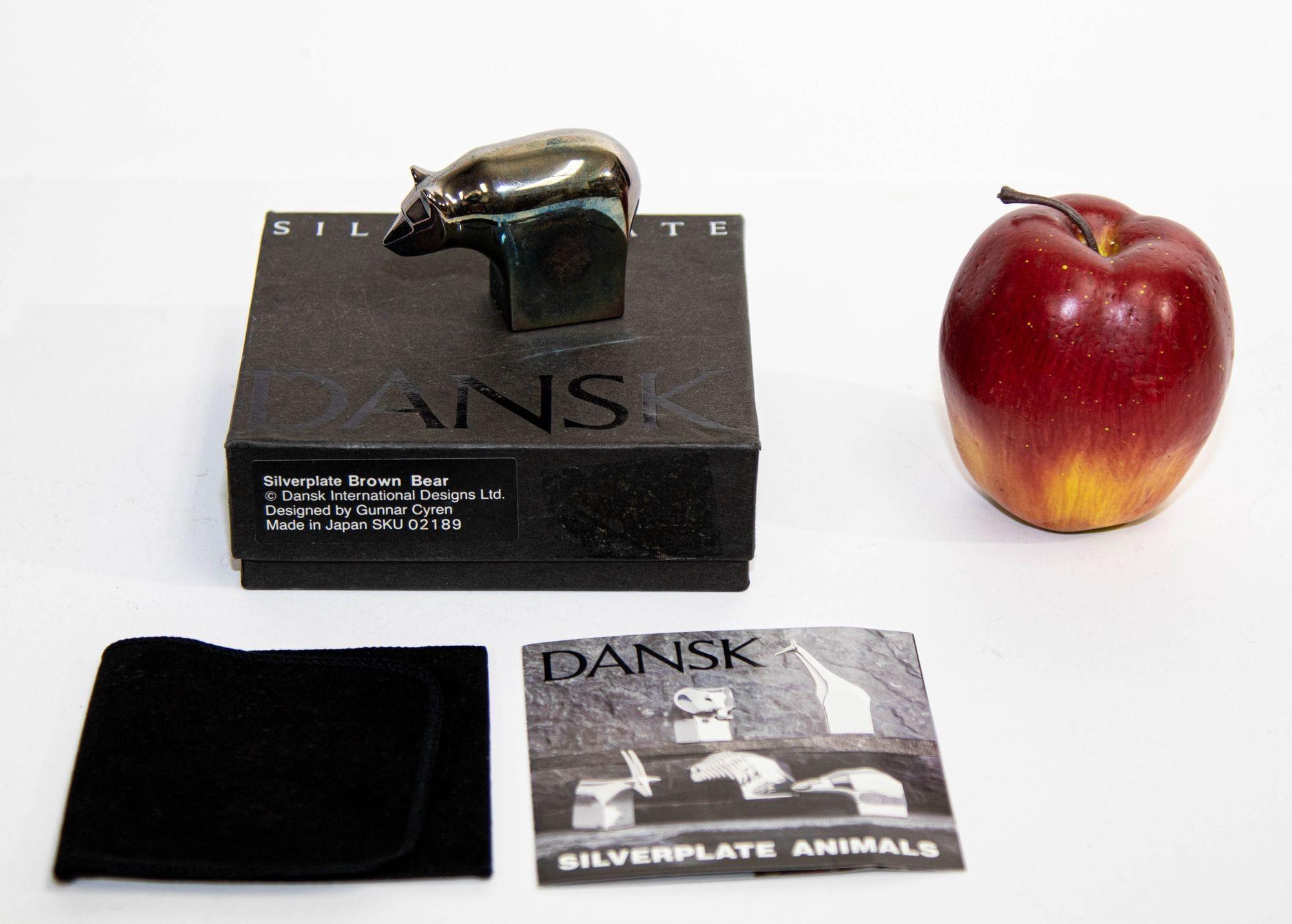 Dansk Modernist Bear Animal Figure Paperweight Silver Plated by Gunnar ...