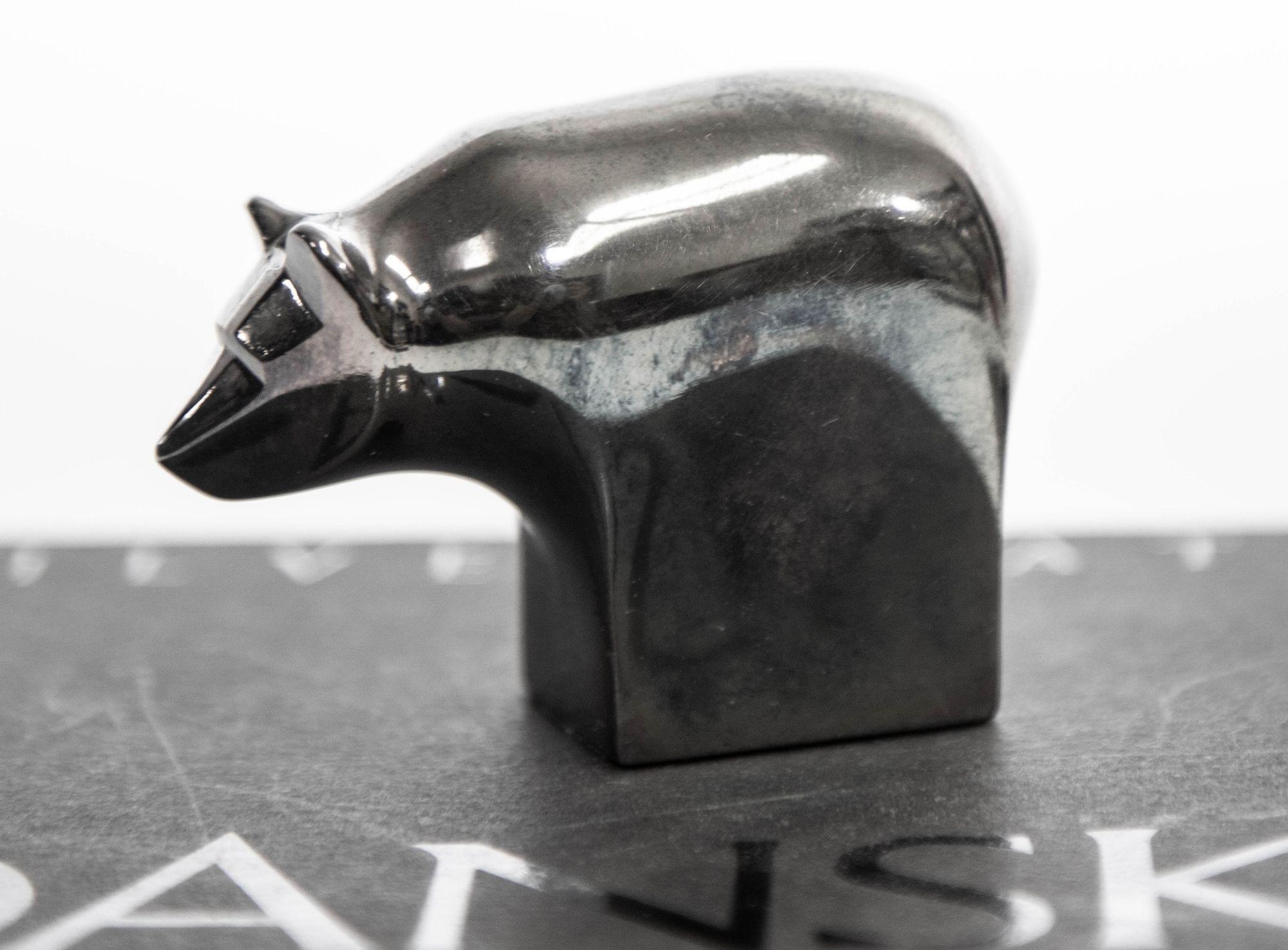 Dansk Modernist Bear Animal Figure Paperweight Silver Plated by Gunnar ...