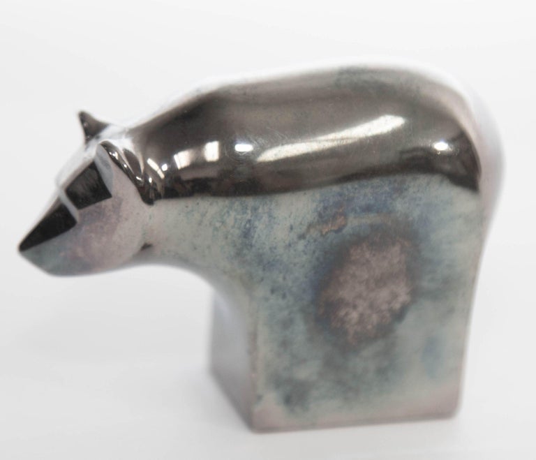 Dansk Modernist Bear Animal Figure Paperweight Silver Plated by Gunnar ...