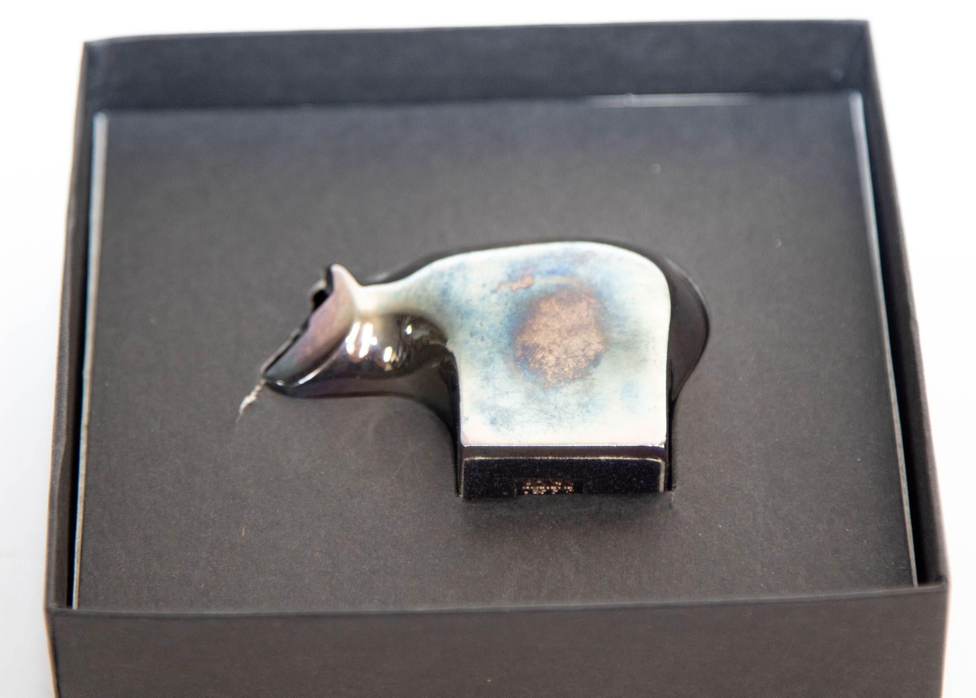 Dansk Modernist Bear Animal Figure Paperweight Silver Plated by Gunnar ...