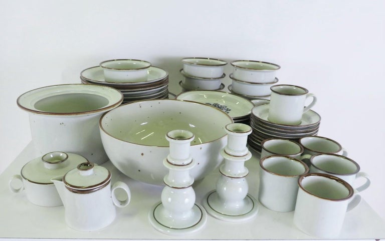 Dansk Rustic Modern Brown Mist Pattern Dinnerware Niels Refsgaard ...