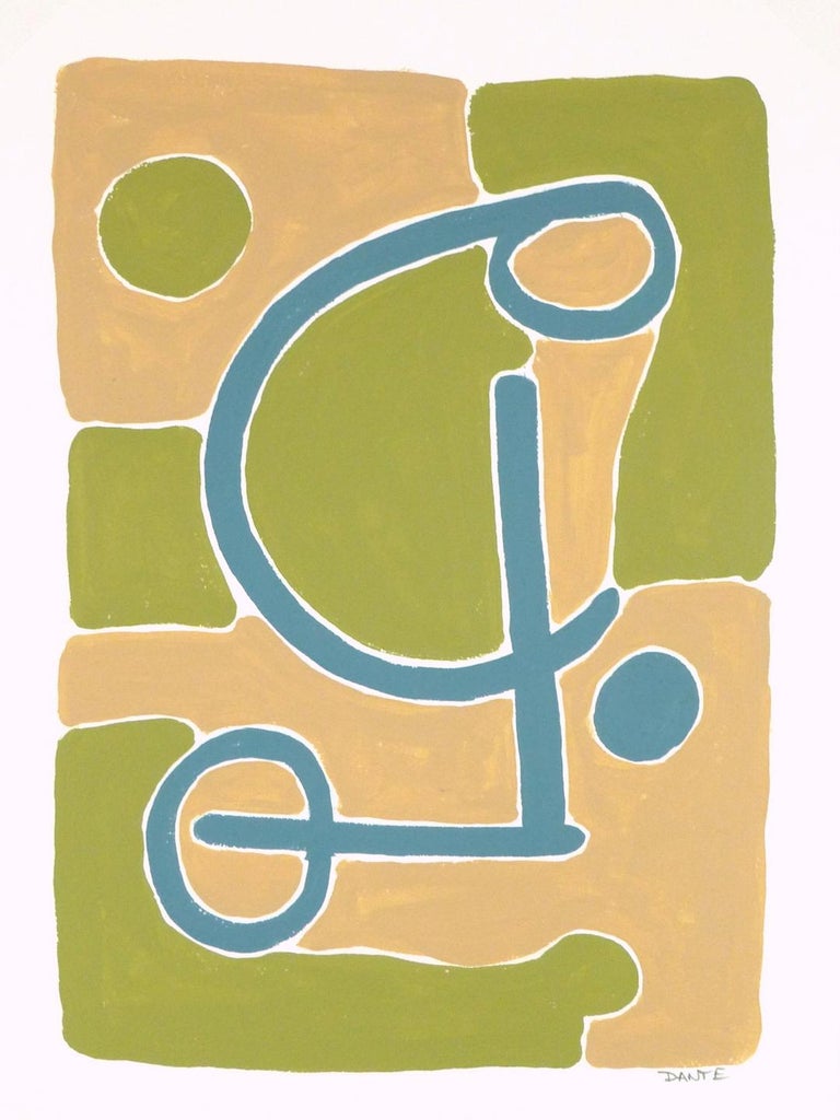 Dante - Modern Abstract Muted Painting For Sale at 1stDibs