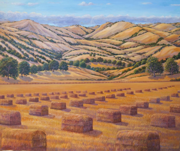Dante Rondo - Carmel Valley Haystacks - Landscape Painting - Oil On ...