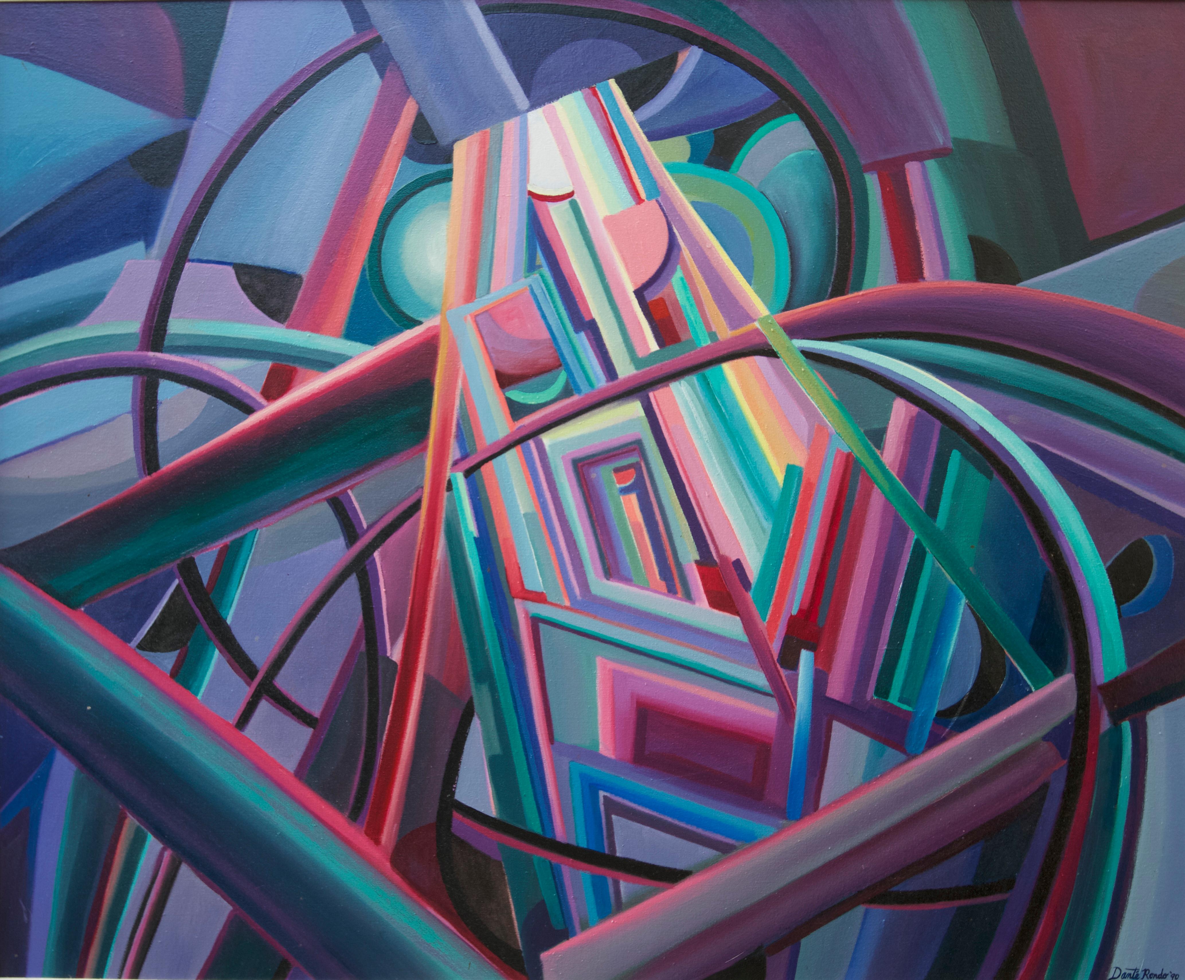 Dante Rondo - Lava Flow Into Sea - Hawaii - Oil On Canvas - Abstract ...