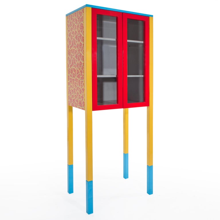 D'Antibes Wooden Storage Cabinet, by George Sowden for Memphis Milano Collection For Sale at 1stDibs