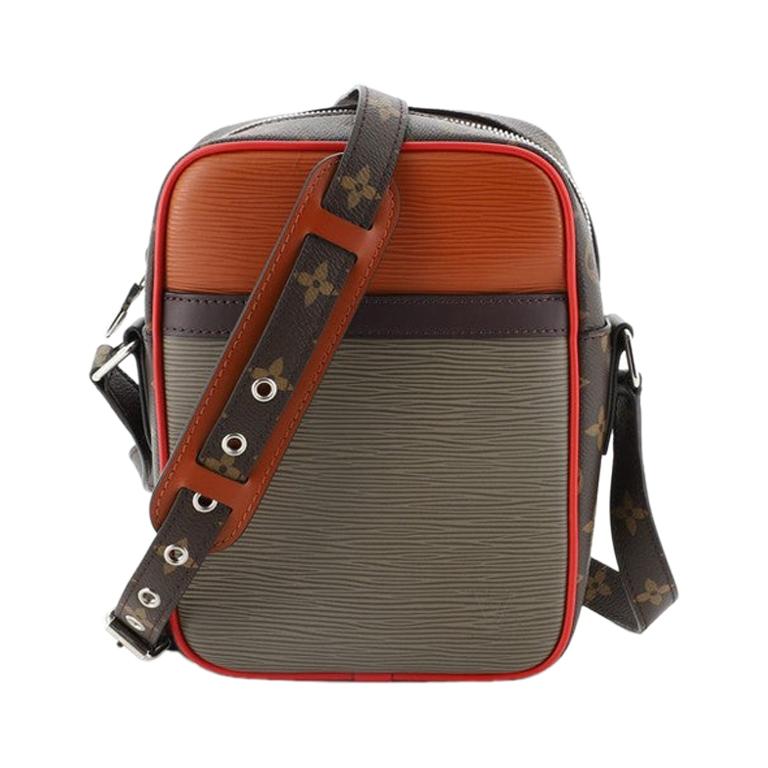 Danube Handbag Epi Leather with Monogram Canvas Slim at 1stDibs