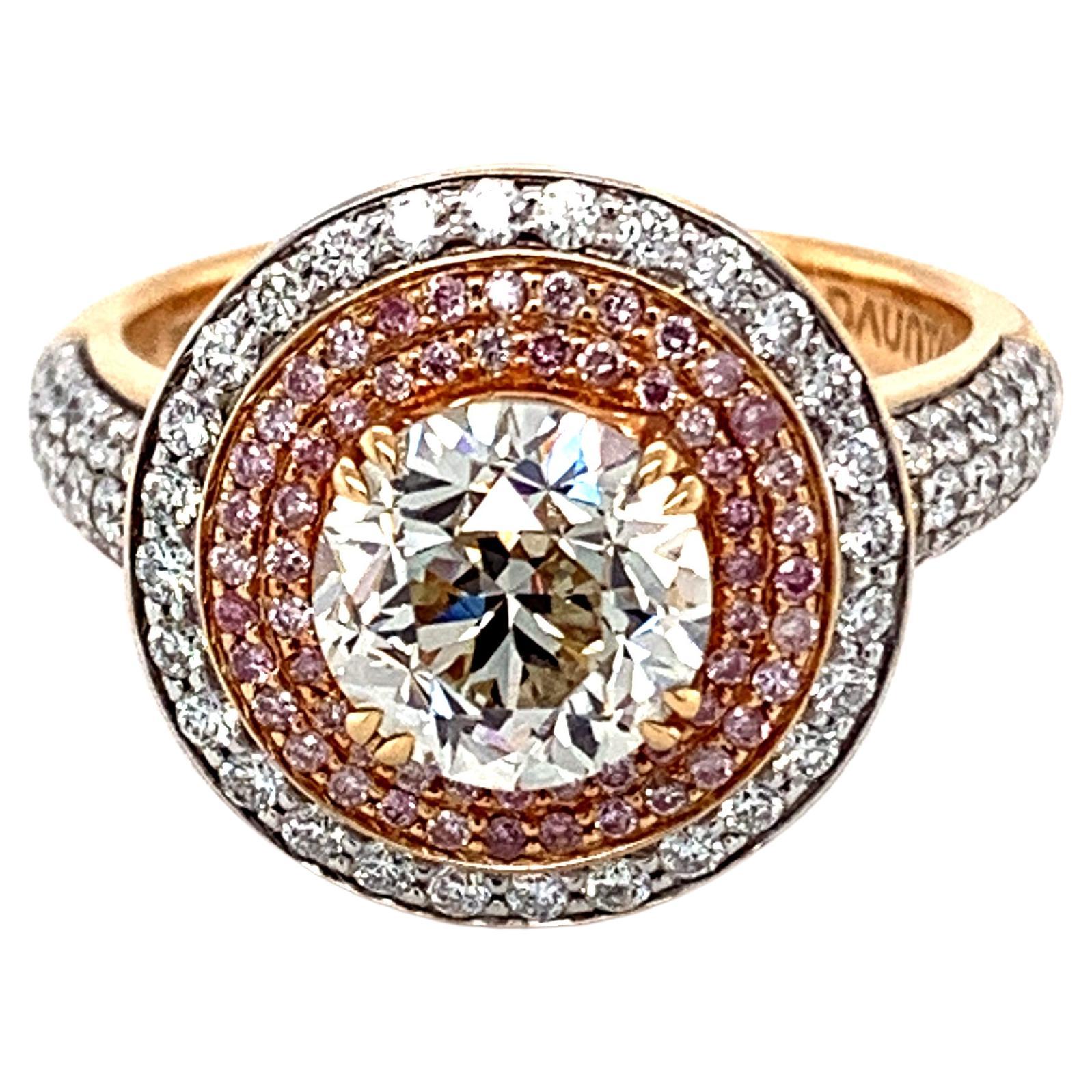 Rare 1.71 Carat Natural Pink Diamond Ring For Sale at 1stDibs