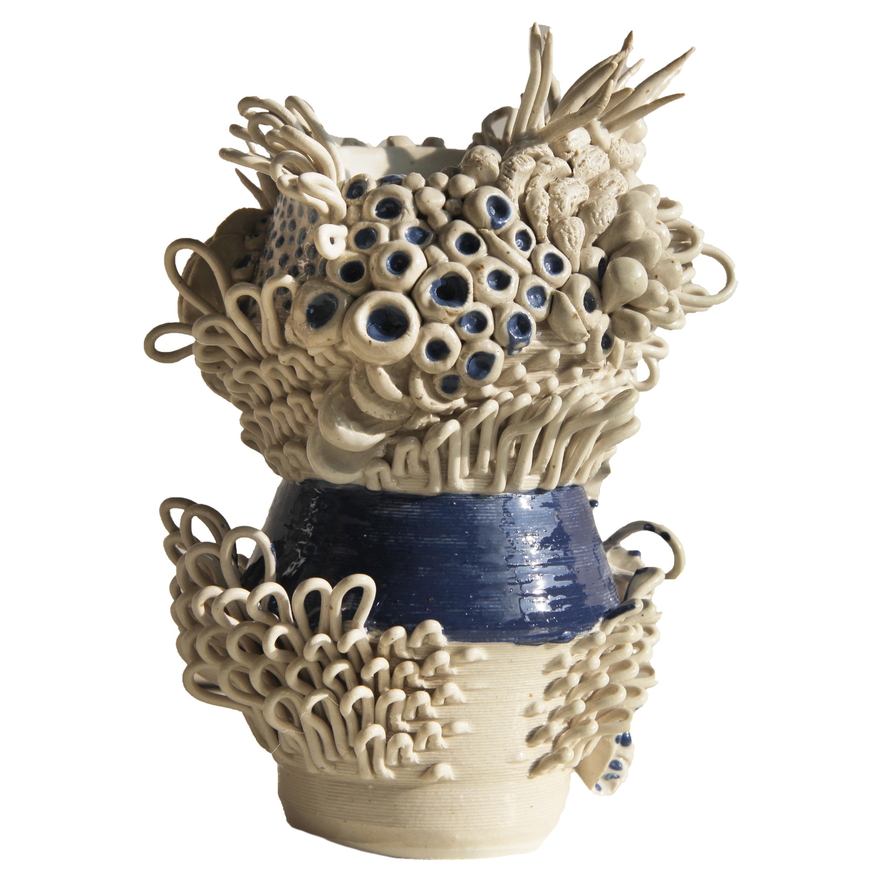 White 3D Printed Ceramic Sculptural Vase Italy Contemporary, 21st ...