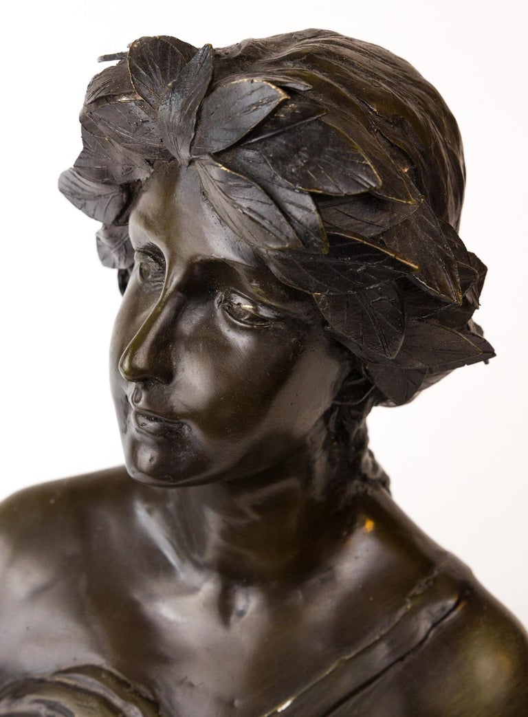 Daphne Classical Bust Sculpture Metal and Plaster First Half of the ...