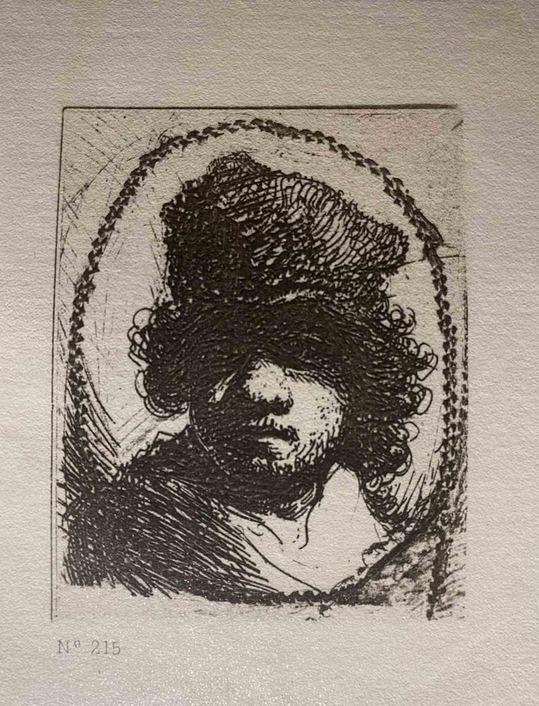 Charles Amand Durand - Self-Portrait - Engraving after Rembrandt - 19th ...