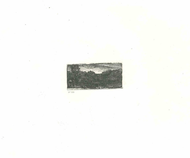 Charles Amand Durand - Small Gray Landscape - Engraving after Rembrandt ...