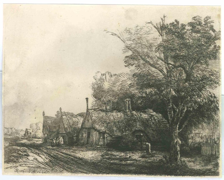 The Landscape - Etching after D'Après Rembrandt - 19th Century For Sale ...