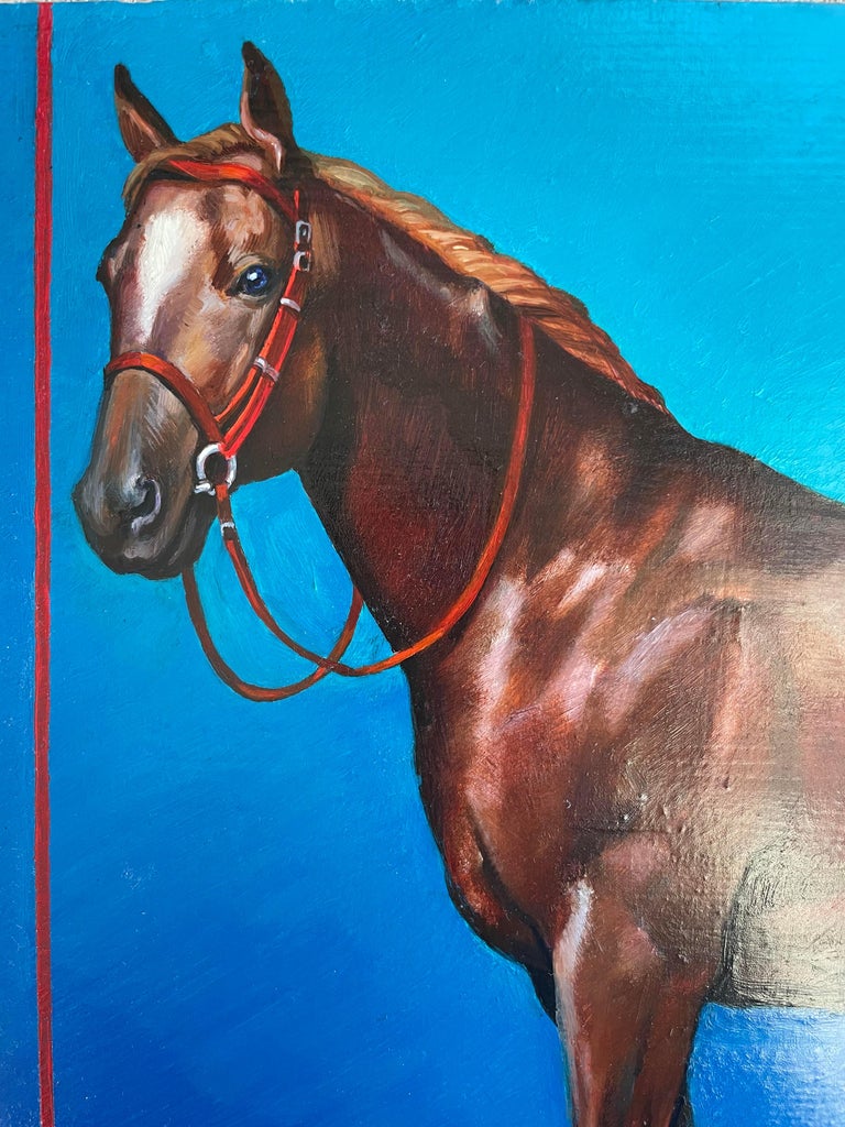 Daria Kotlyarova - To my darling for memory - a horse on a turquoise ...