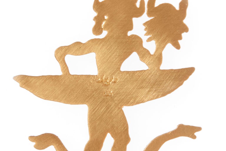 Darius Jewels Snake Charmer Pendant For Sale at 1stDibs