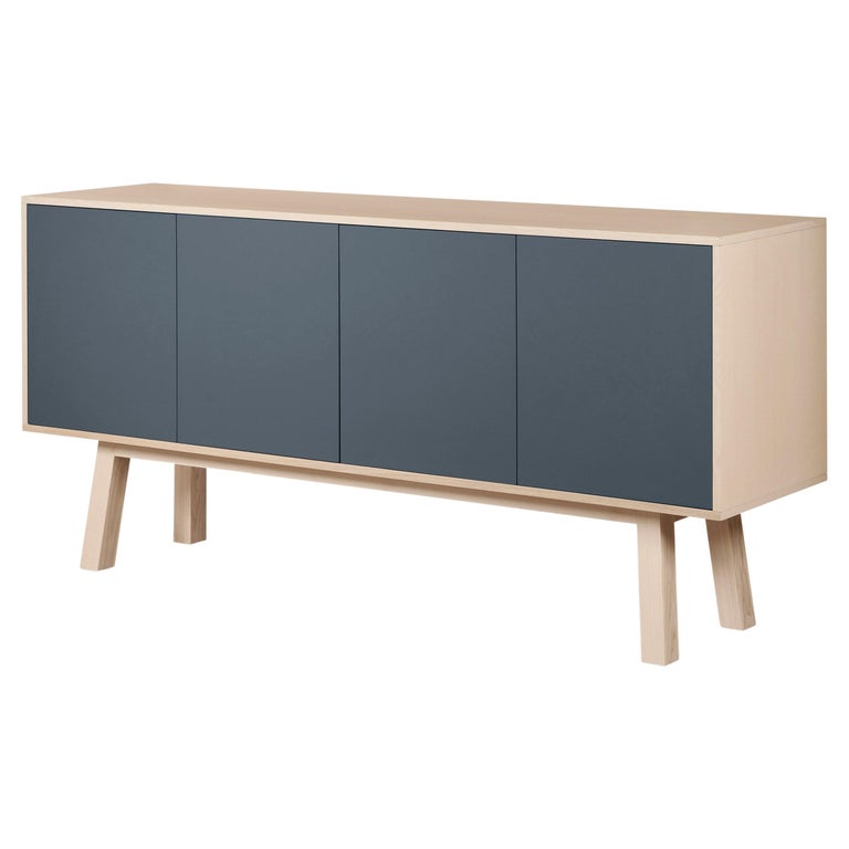 Dark Blue 4-Door Sideboard KUBE, Design Eric Gizard, Paris For Sale at ...