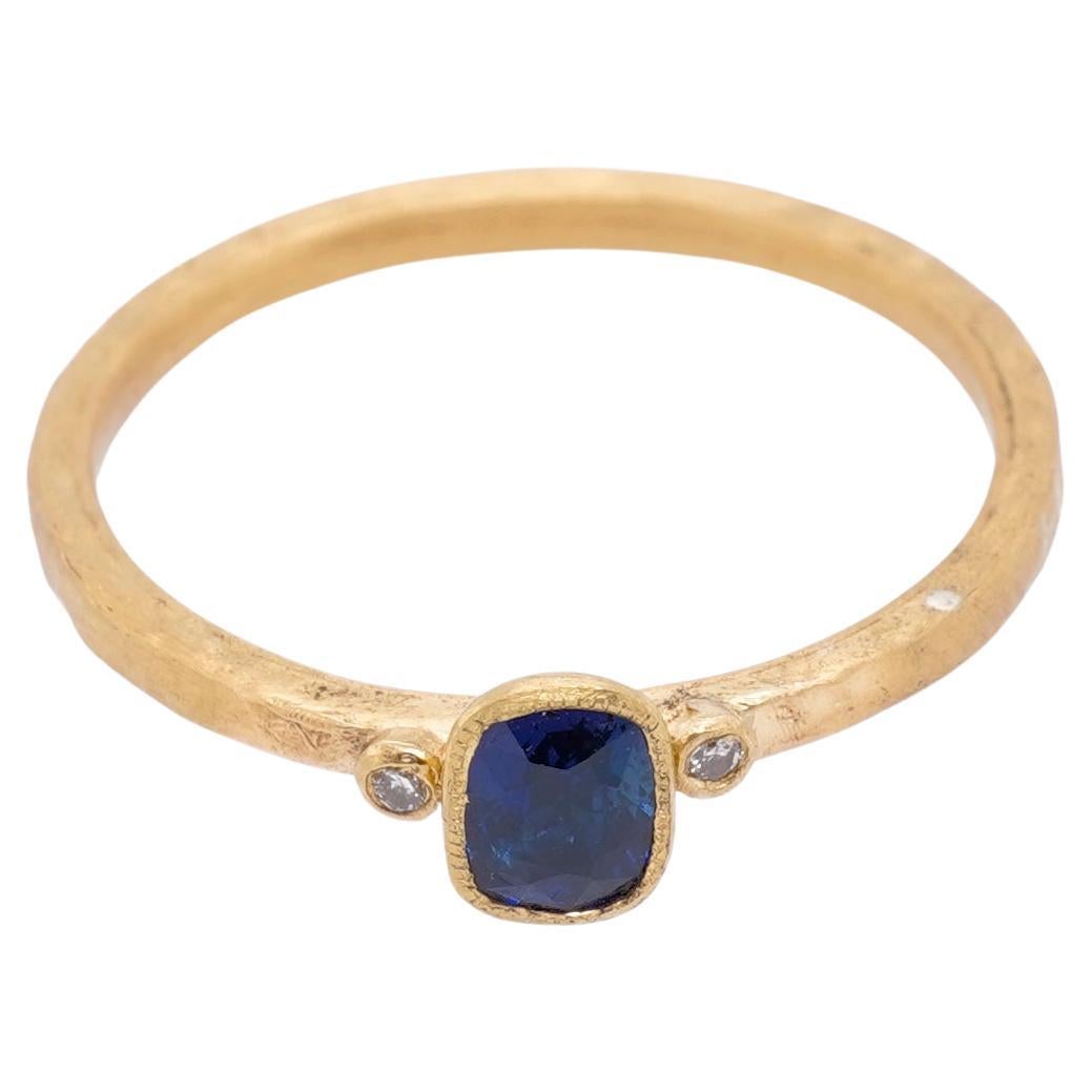 Dark Red, Oval Single Ruby with Diamond, 24kt Solid Gold Ring For Sale ...