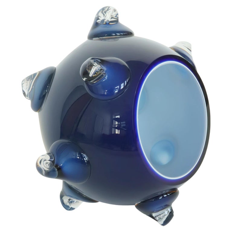 Dark Blue Seashell Crystal Glass Object by Maroeska Metz For Sale at ...