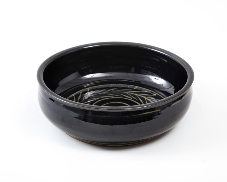Dark Blue Vessel Signed "Smith", USA, 1960 For Sale at 1stDibs