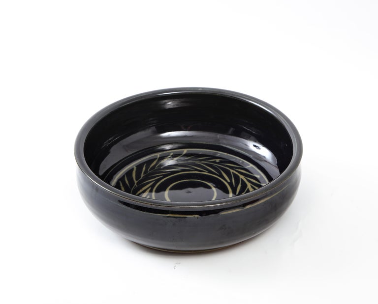 Dark Blue Vessel Signed "Smith", USA, 1960 For Sale at 1stDibs