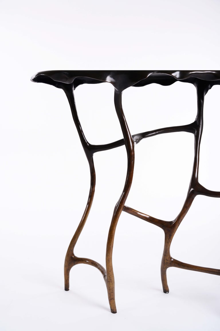 Dark Bronze Dali Console Table in Ombre Finish by Elan Atelier For Sale ...