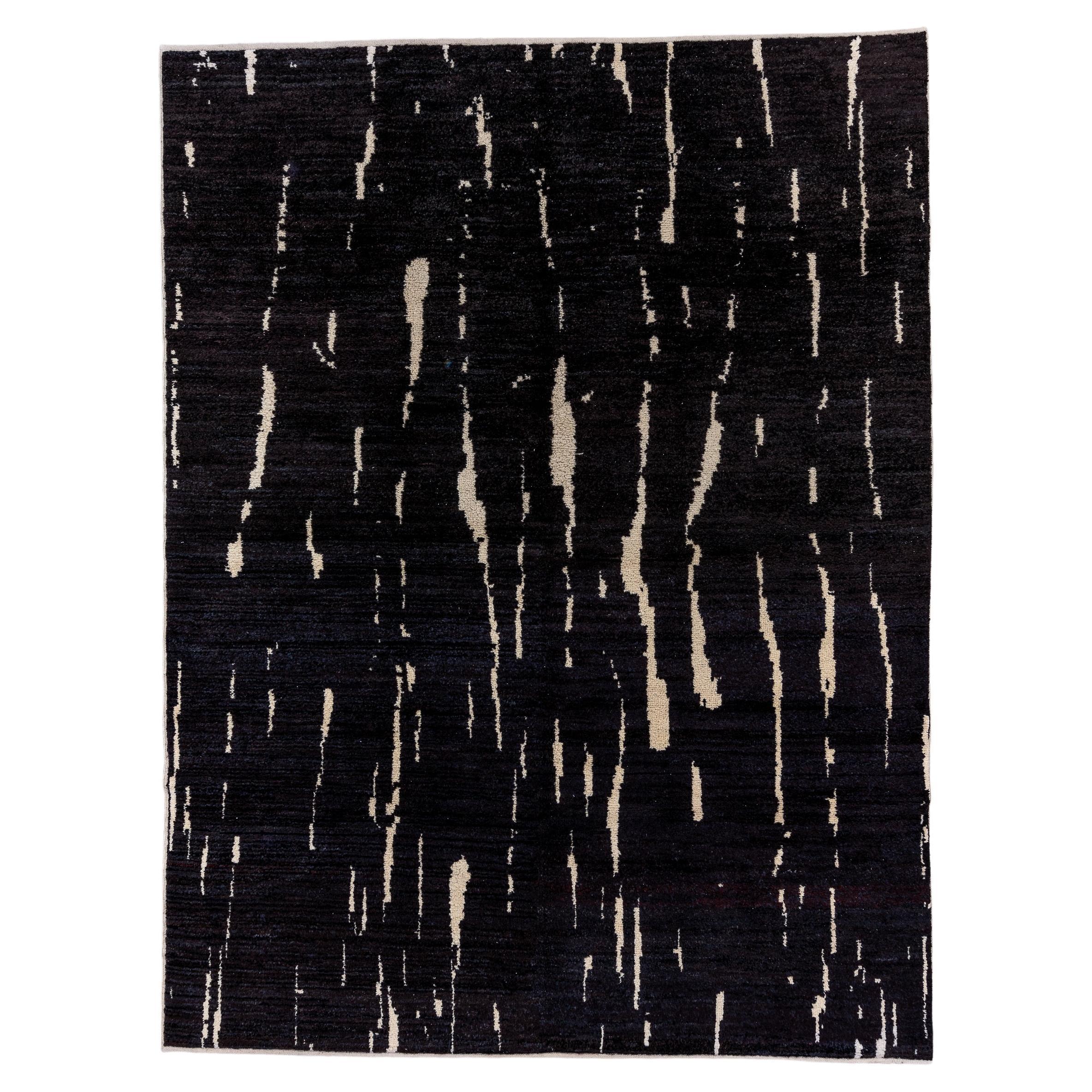 Dark Contemporary Turkish Rug For Sale at 1stDibs