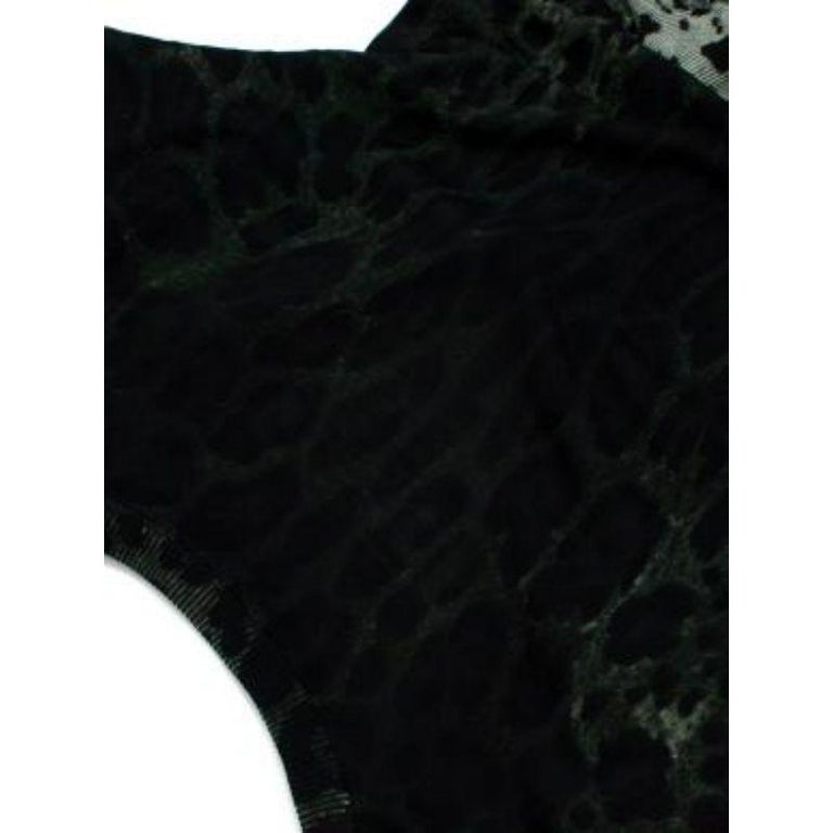 dark green leopard print cotton cardigan For Sale at 1stDibs