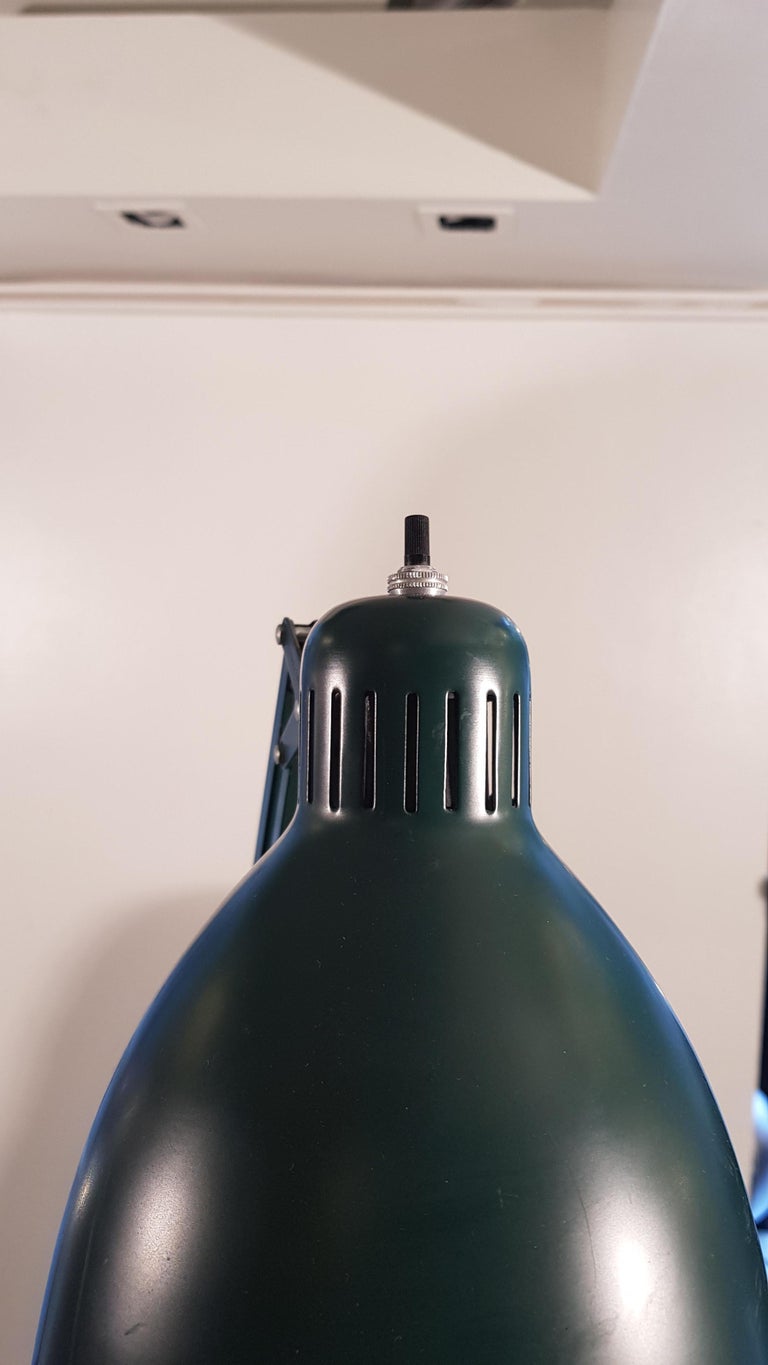 Dark Green Revolving Adjustable Arm Wheeled Naska Floor Lamp, Fontana ...