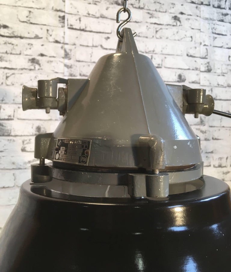 Dark Grey Aluminium Explosion Proof Lamp with Black Enameled Shade at ...