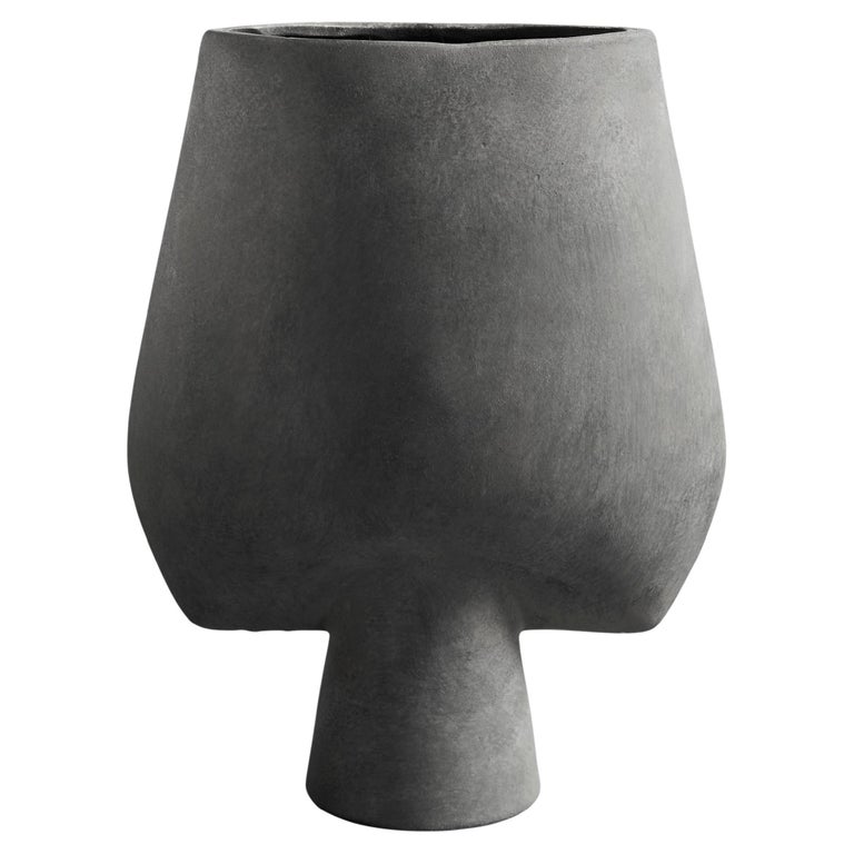 Dark Grey Big Sphere Vase Square by 101 Copenhagen For Sale at 1stDibs