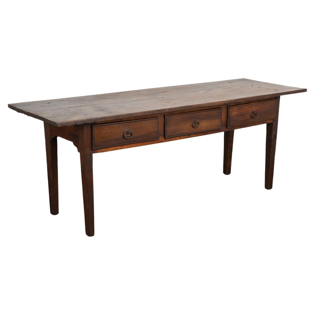 Dark Oak Console Table with Three Drawers, Denmark, circa 1820-40 For ...