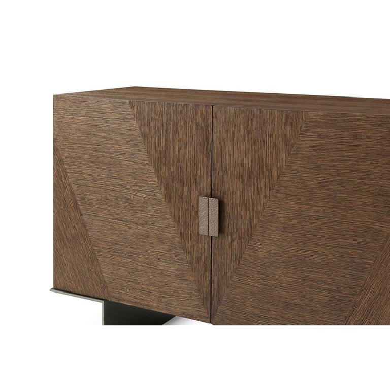 Dark Oak Modern Media Cabinet For Sale at 1stDibs