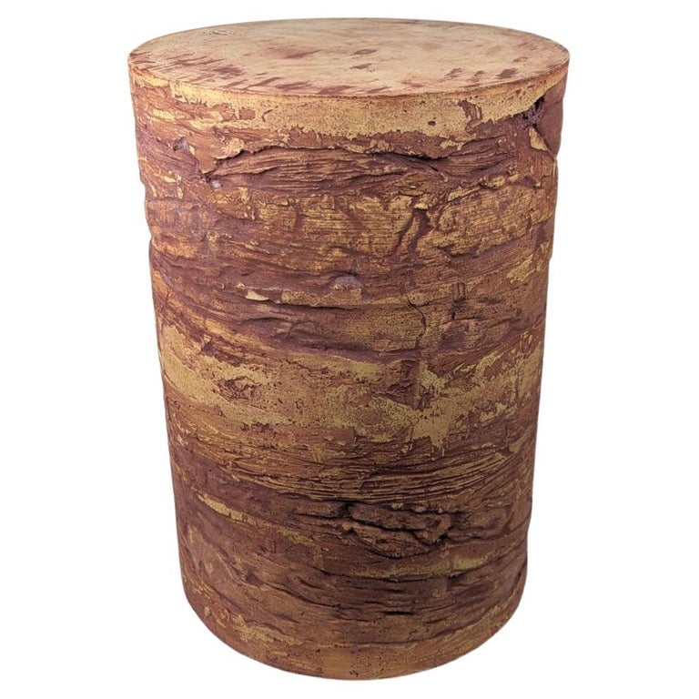 Dark Purple Palm Textured Concrete Stool, 'Caput Mortuum' For Sale at ...