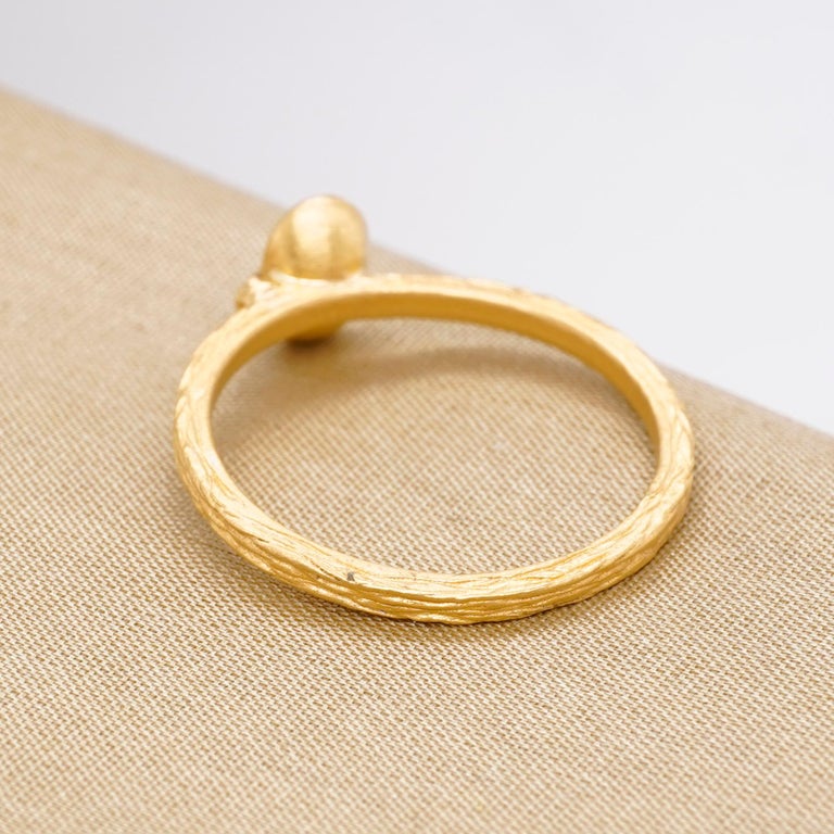 Dark Red, Oval Single Ruby with Diamond, 24kt Solid Gold Ring For Sale ...