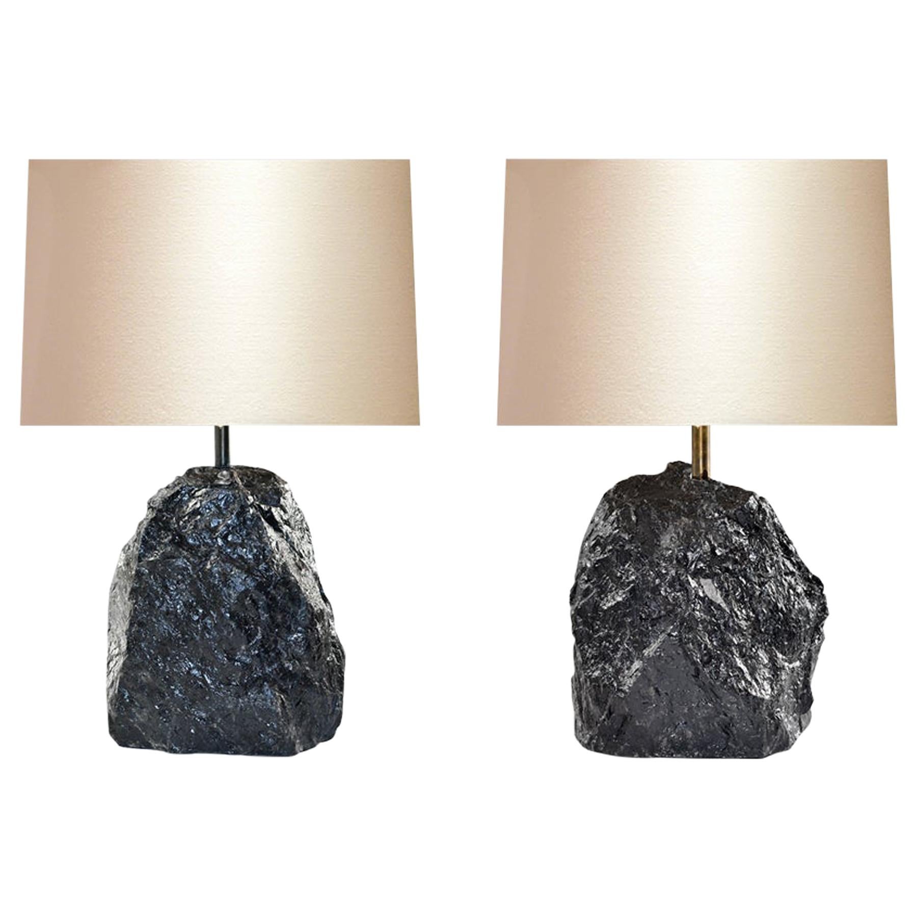 Dark Rock Crystal Lamps by Phoenix For Sale at 1stDibs