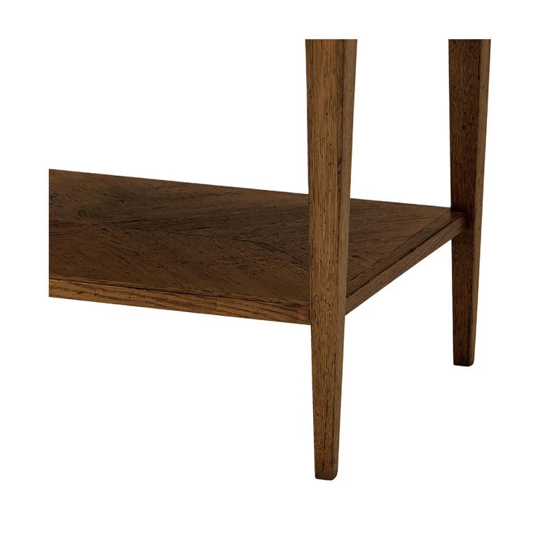 Dark Rustic Oak End Table For Sale at 1stDibs