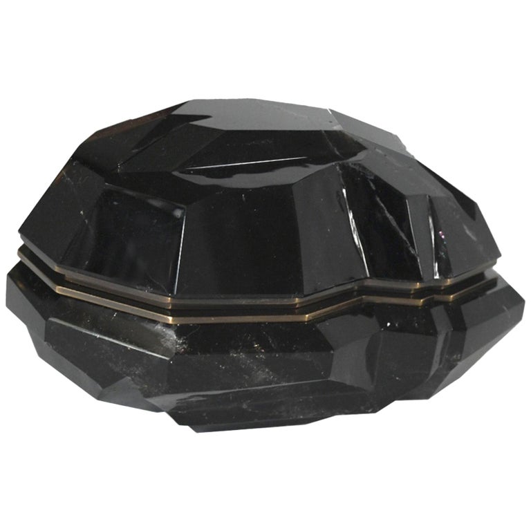 Dark Smoky Rock Crystal Box by Phoenix For Sale at 1stDibs
