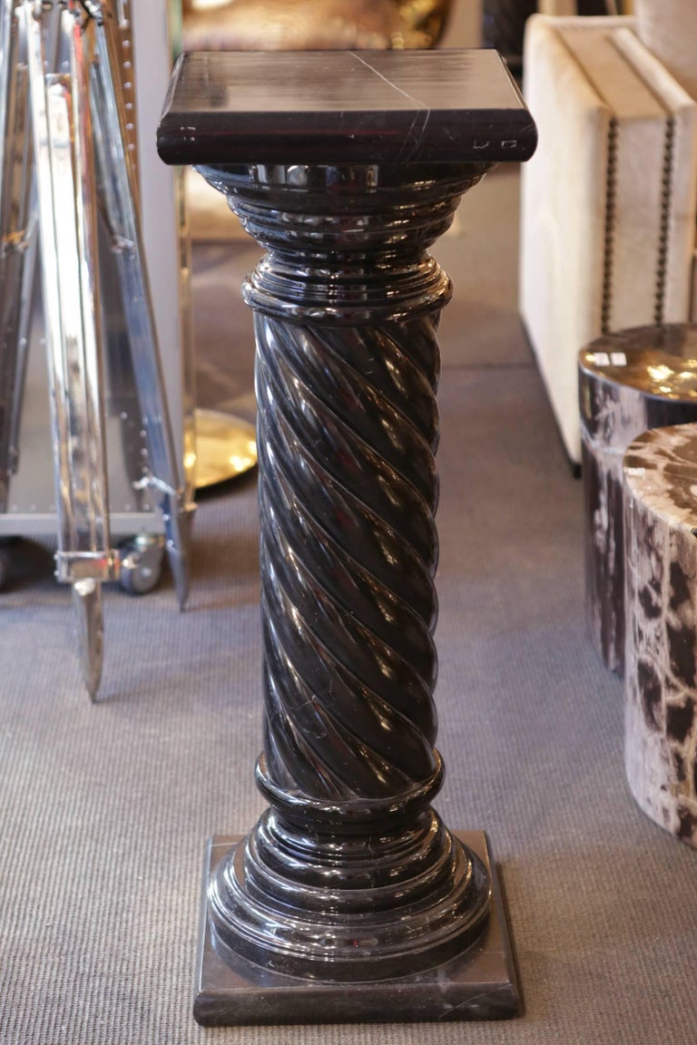 Dark Solid Marble Columns at 1stDibs | black marble columns, solid ...