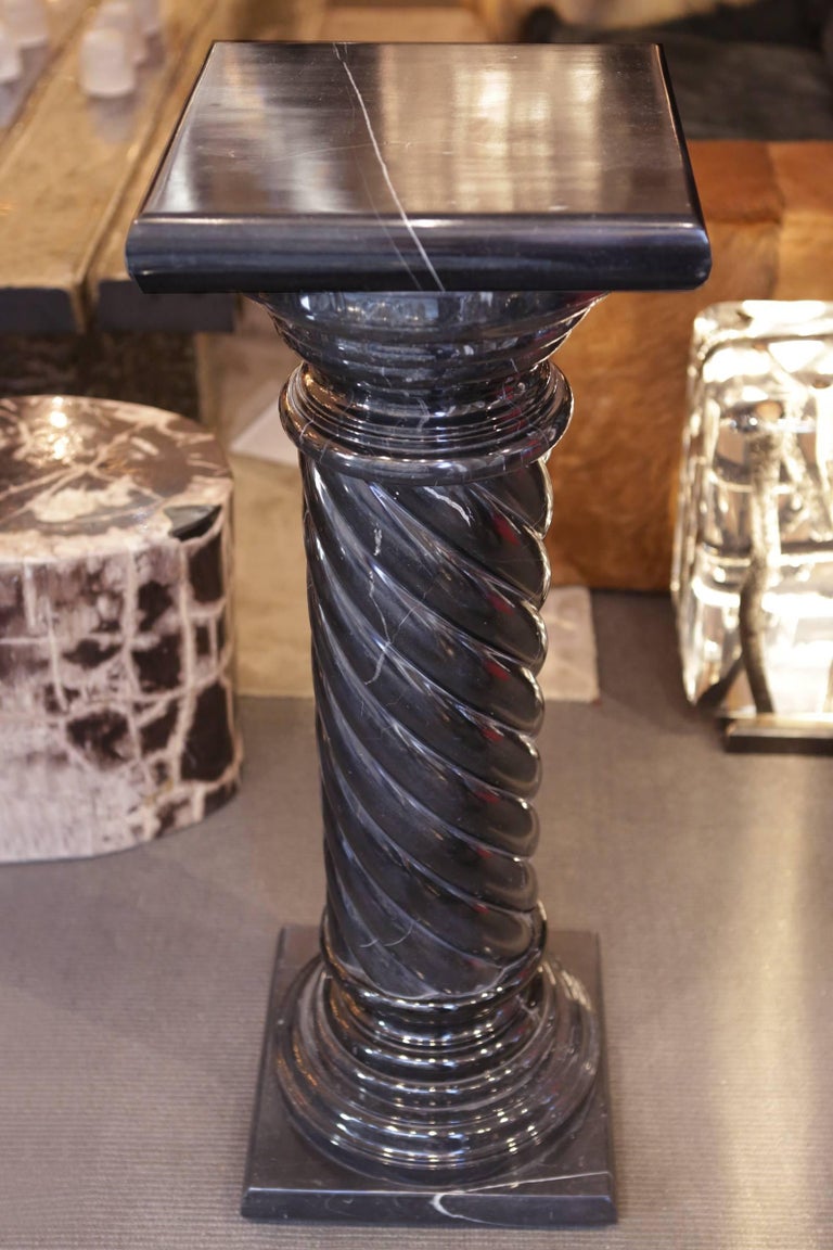 Dark Solid Marble Columns at 1stDibs | black marble columns, solid ...