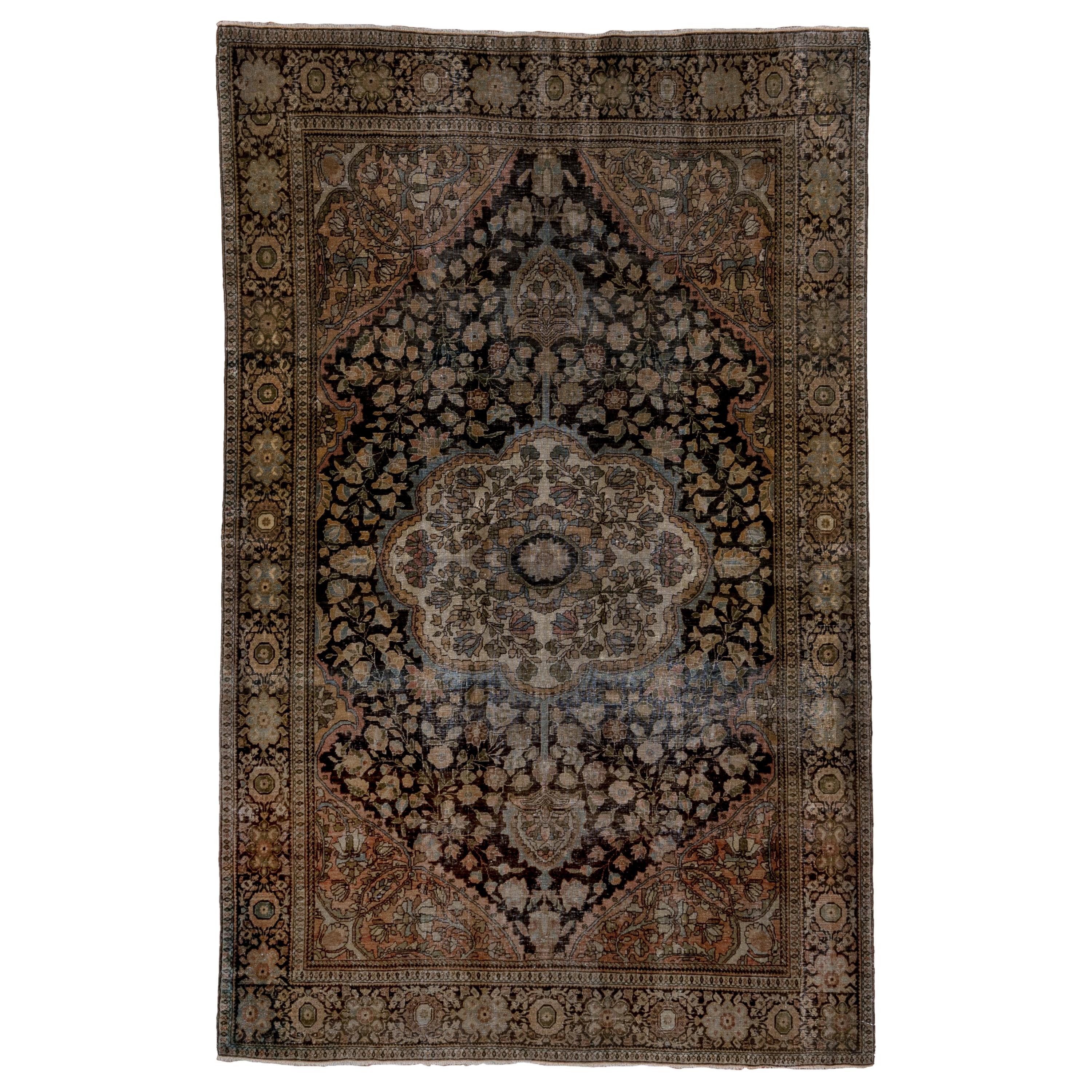 Antique Hamadan Rug, Pink Tones, circa 1910s For Sale at 1stDibs