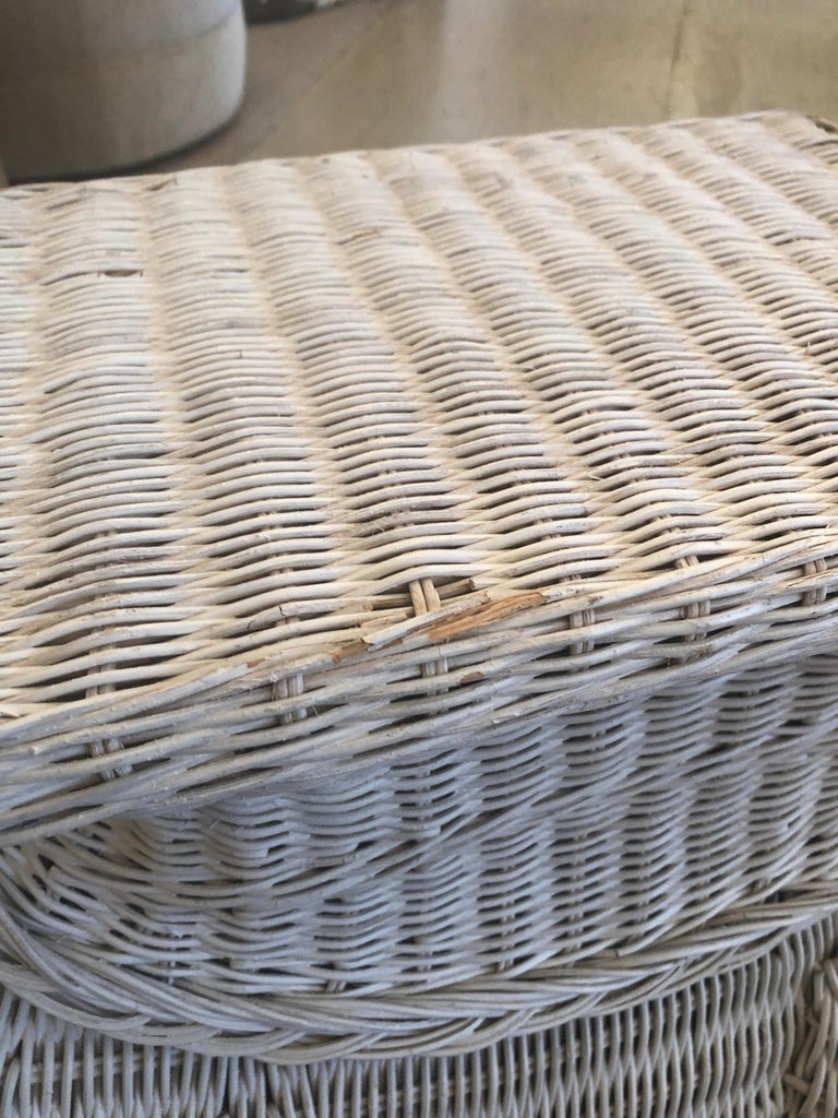 Darling Vintage Wicker Frog Side Drinks Table at 1stDibs