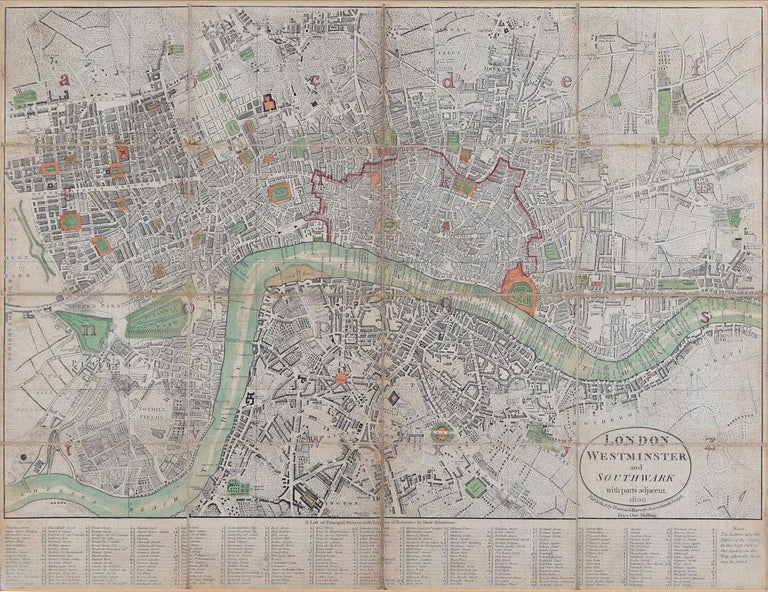 Darton and Harvey - 1800 'Map of London, Southwark, and parts adjacent ...