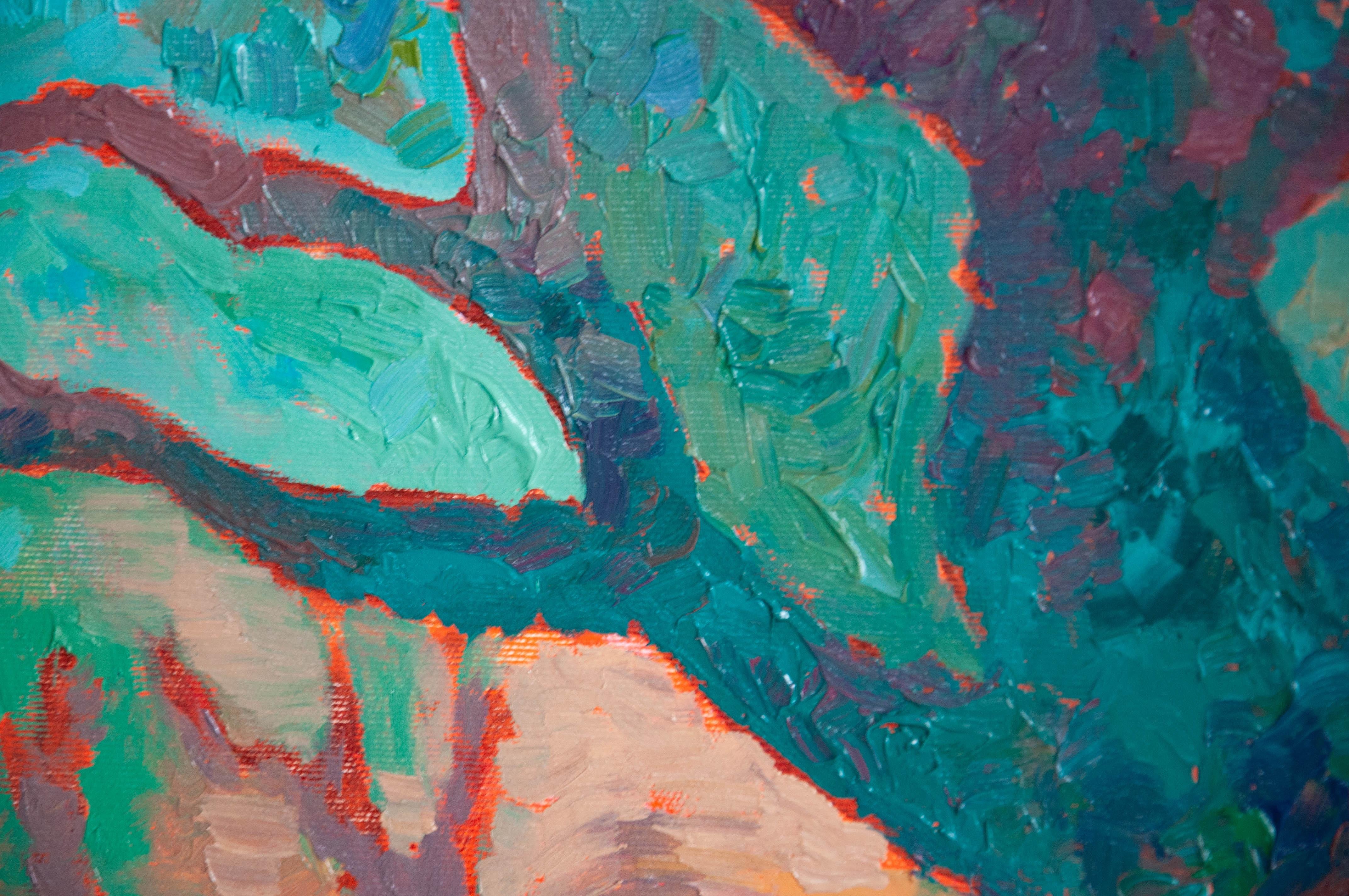 Dasha Pogodina - Landscape Painting - SECRET GARDEN, oil on canvas - 40 ...