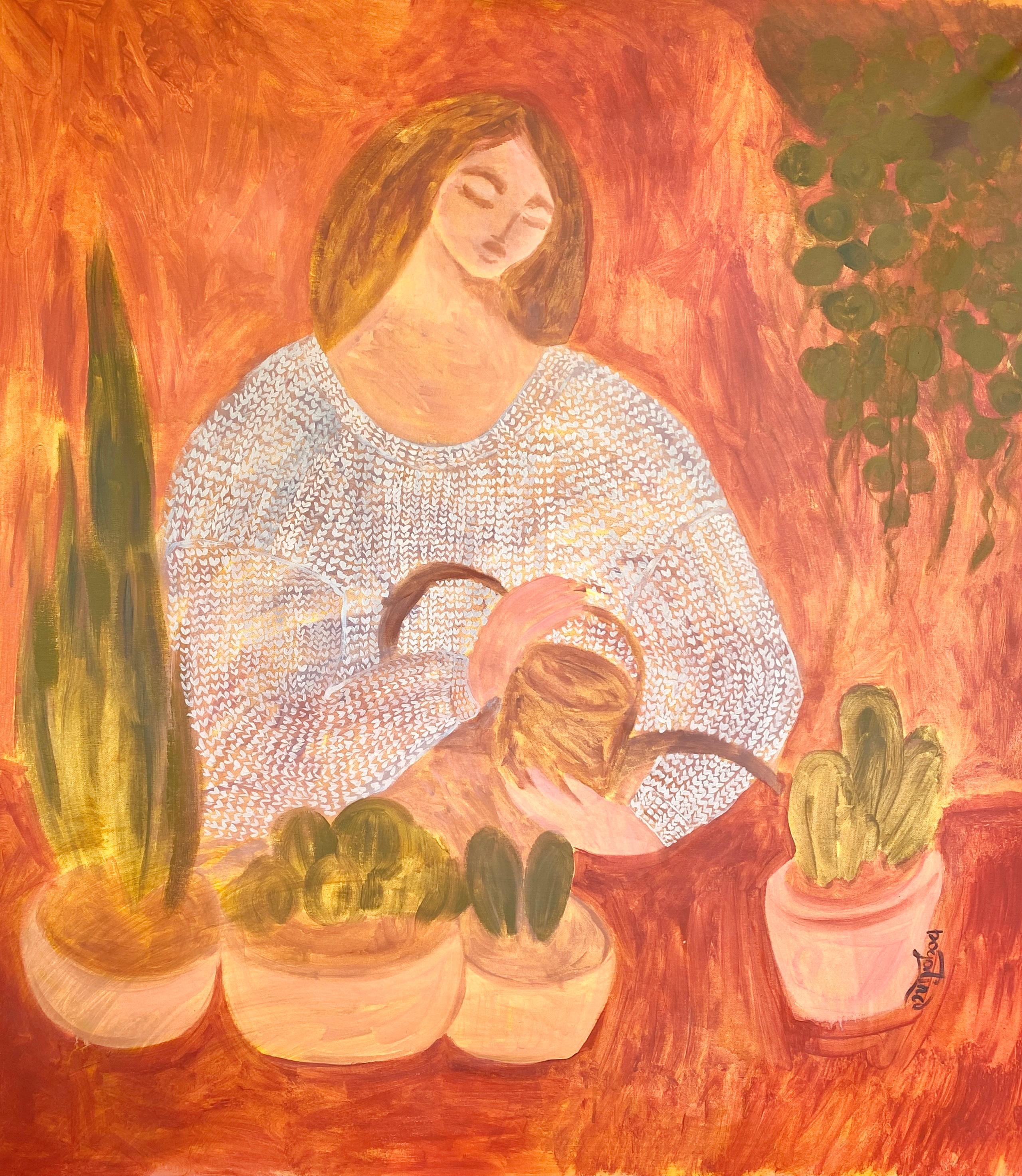 Dasha Pogodina - Figurative original painting "I'm not afraid anymore ...