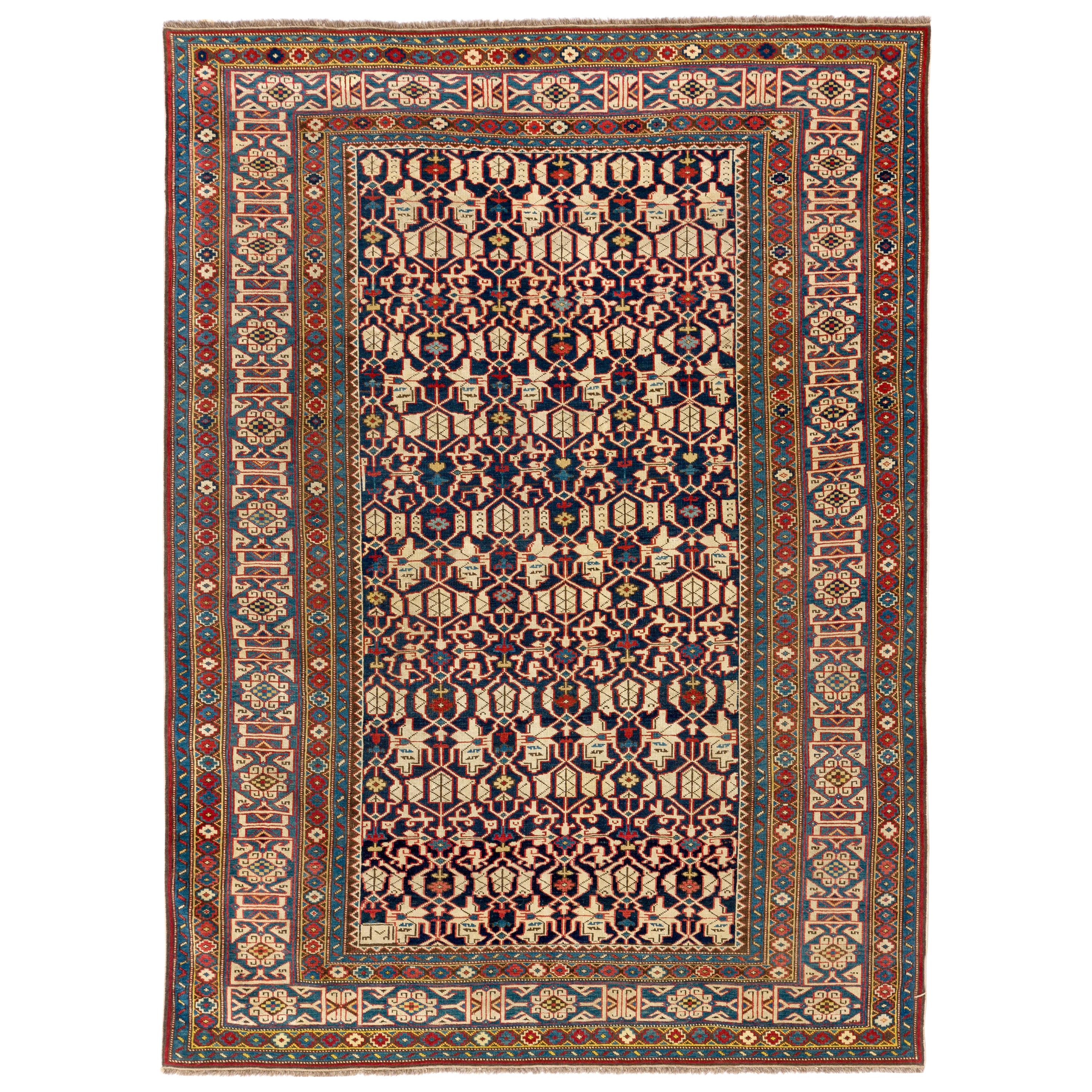 Impressive Oversized Antique Konaghend Soumac Rug, 1903 at 1stDibs