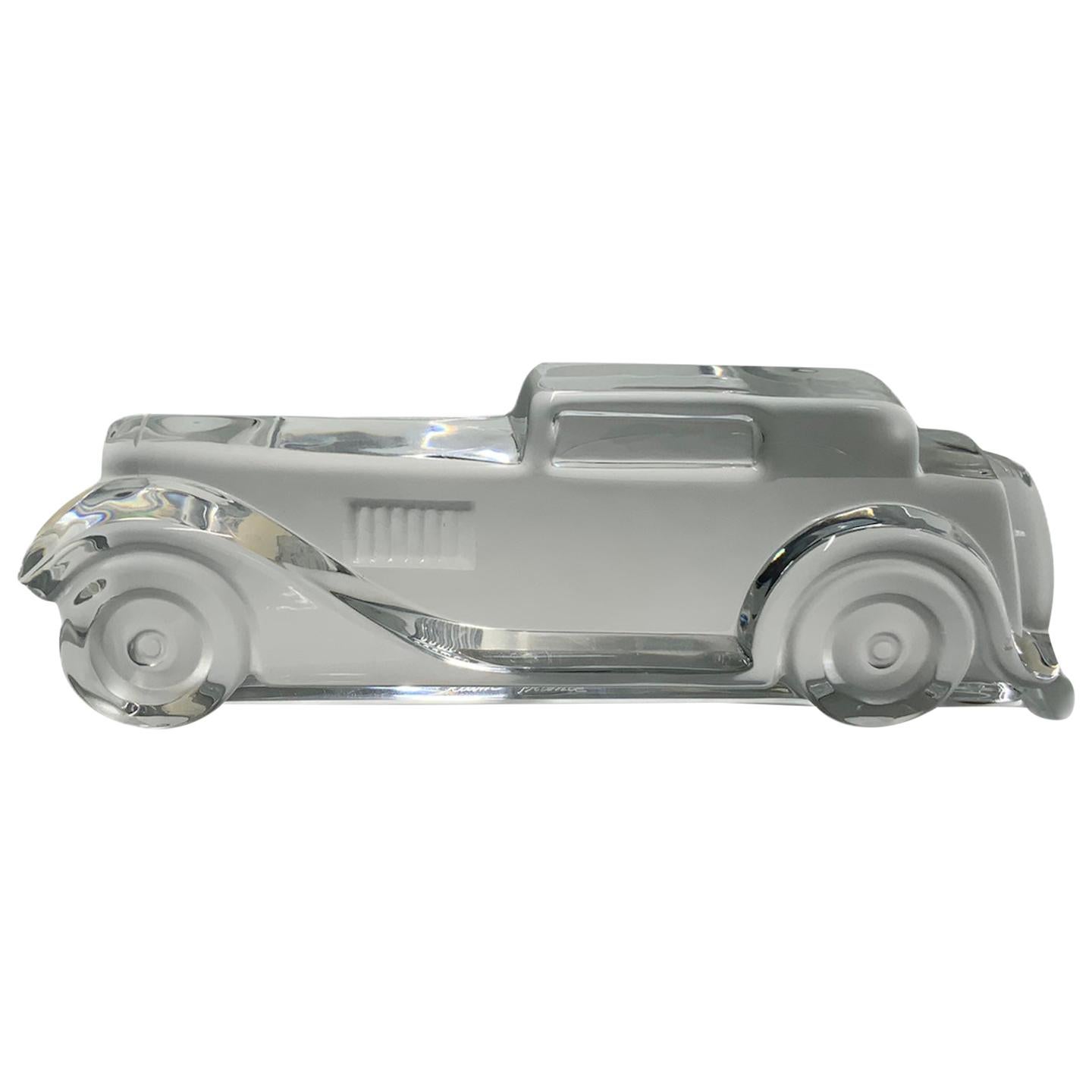 Paperweight Daum France "Egg" with Violet Flower at 1stDibs