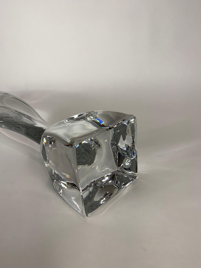 Daum Crystal Abstract sculpture For Sale at 1stDibs