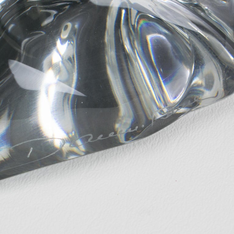Daum France Crystal Desk Accessory Paperweight Sculpture For Sale at ...