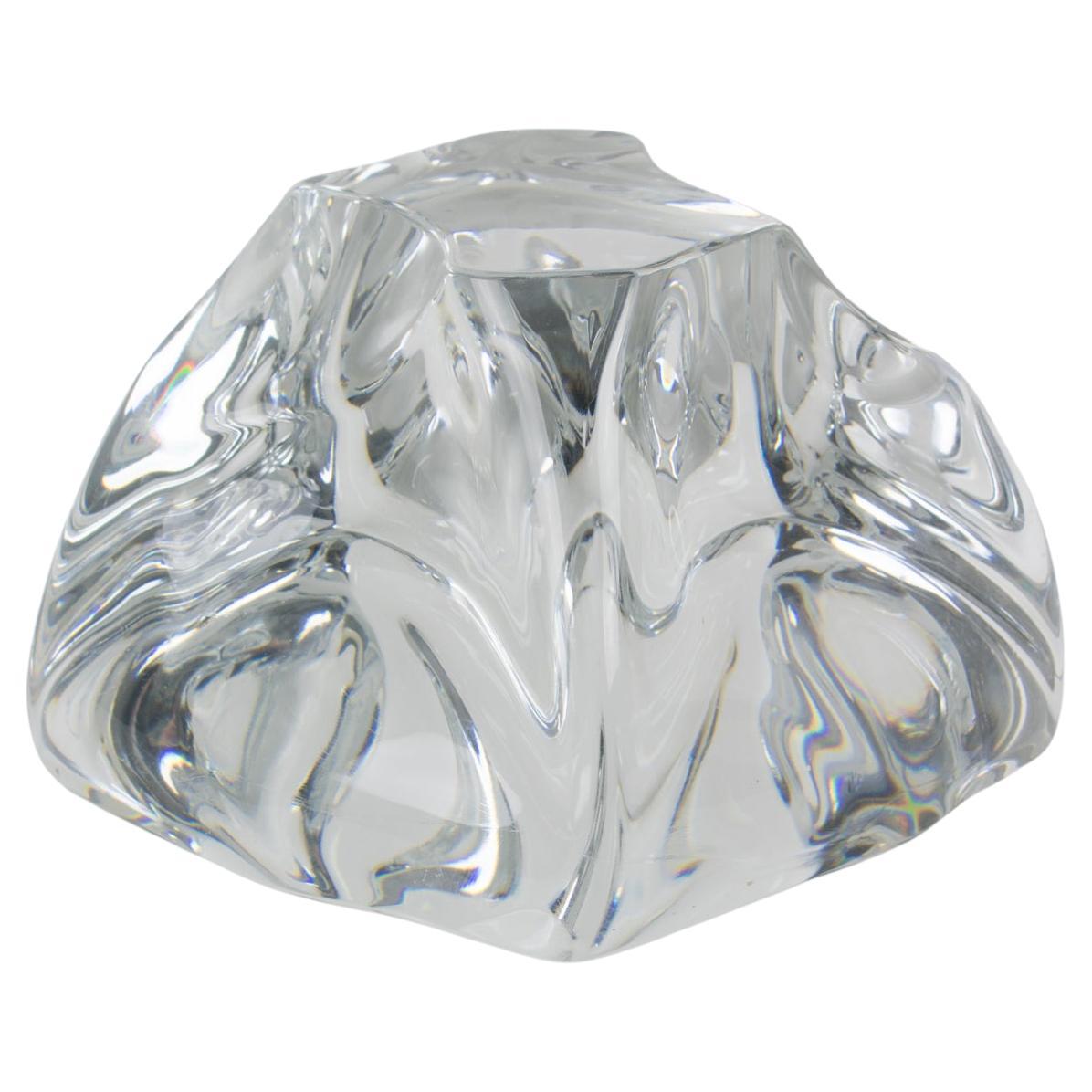 Steuben Crystal Sculpture Paperweight of Baby Duck by Lloyd Atkins 1950 ...