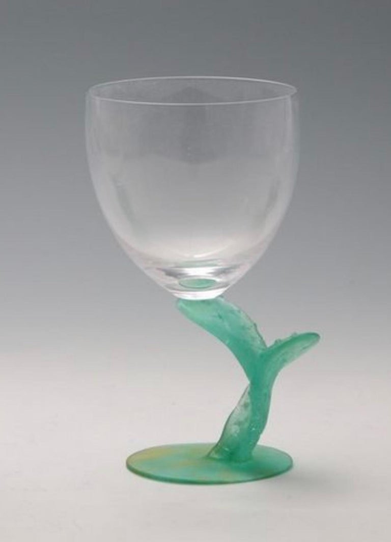 Daum France et McConnico Hilton "Cactus" Water Glass For Sale at 1stDibs